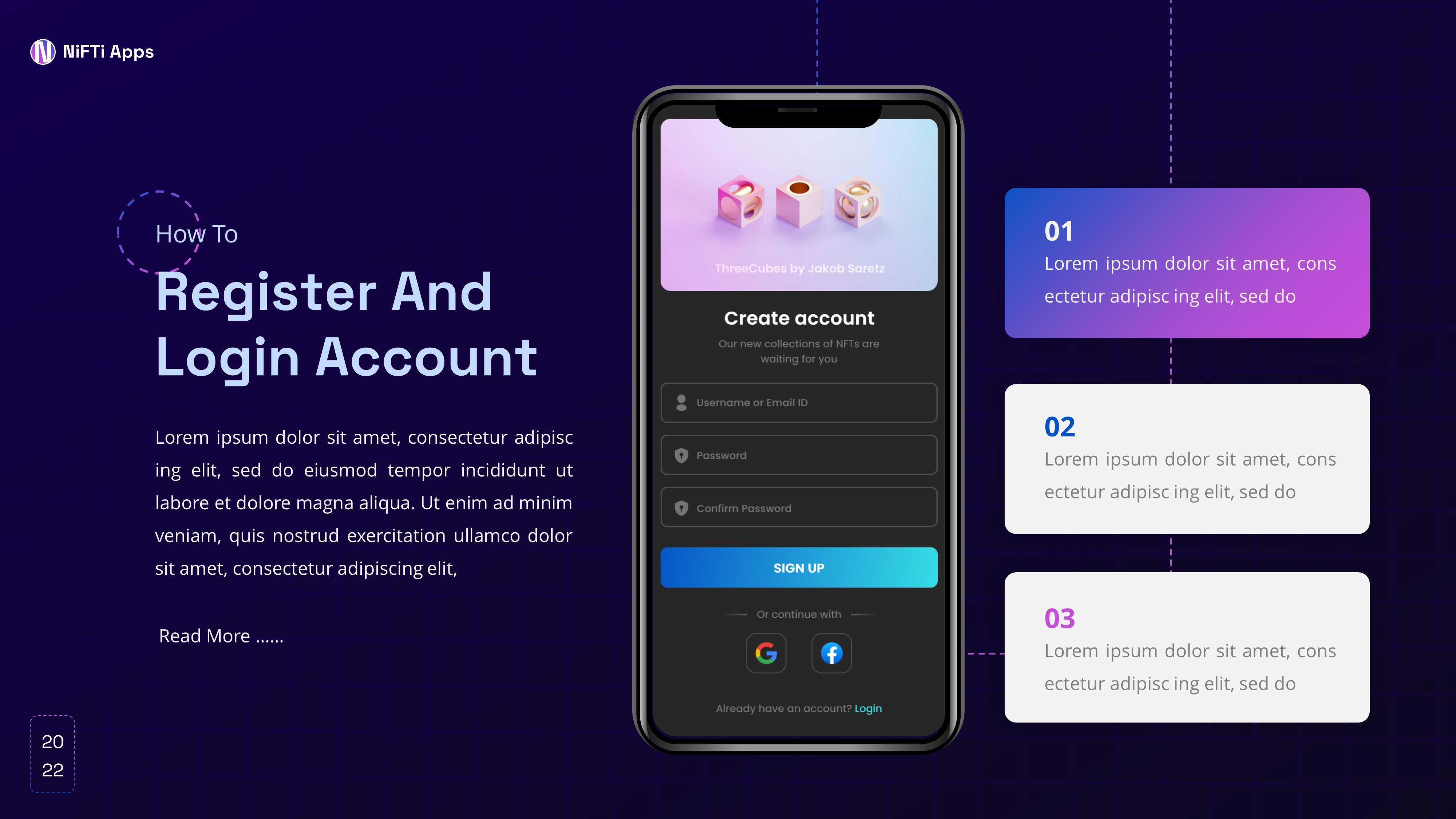 NiFTi App - NFT Mobile App & SAAS Powerpoint Template, Presentation ...