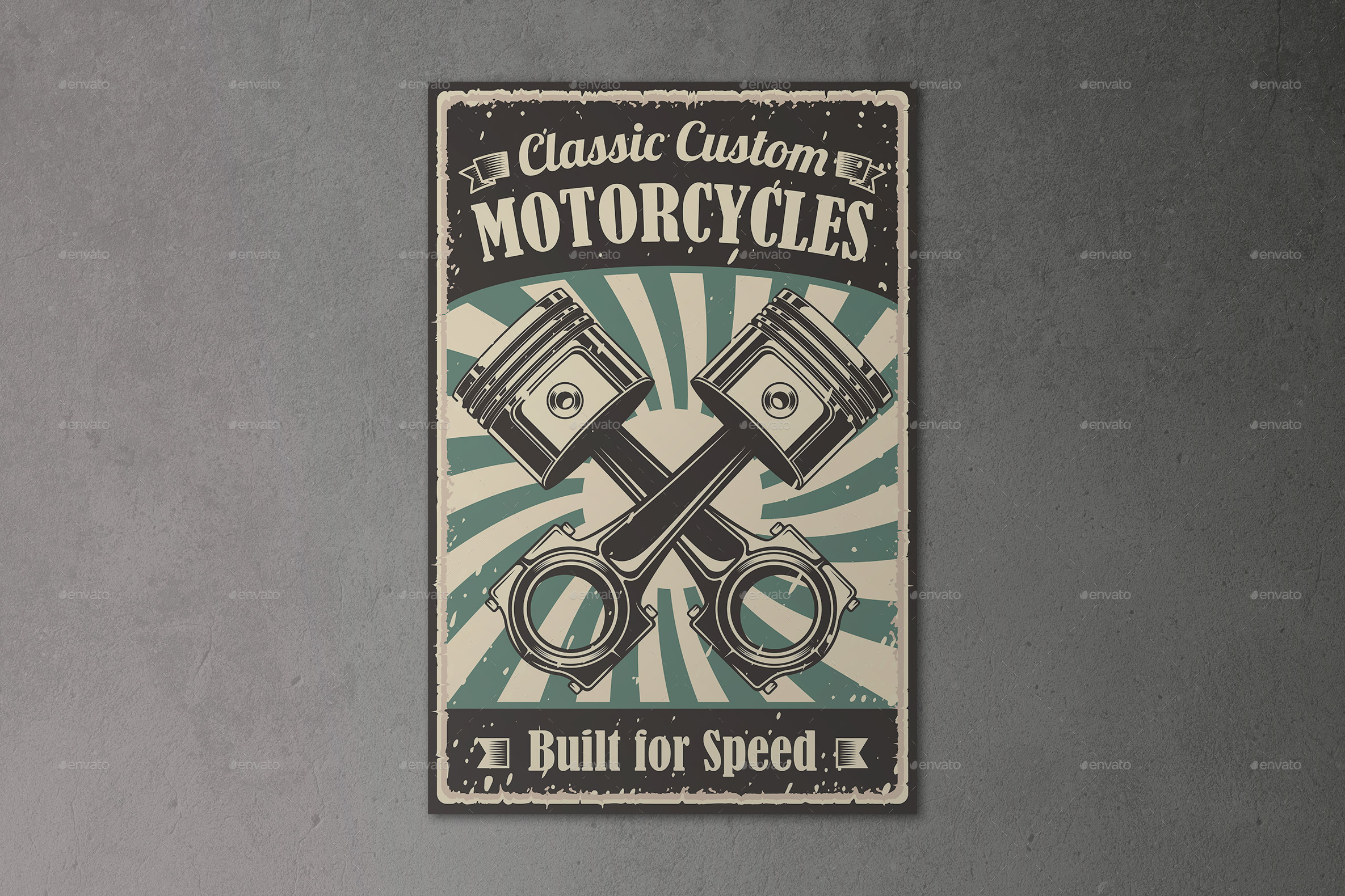 5 Vector Images of Retro Classic Motorcycle Poster, Vectors | GraphicRiver