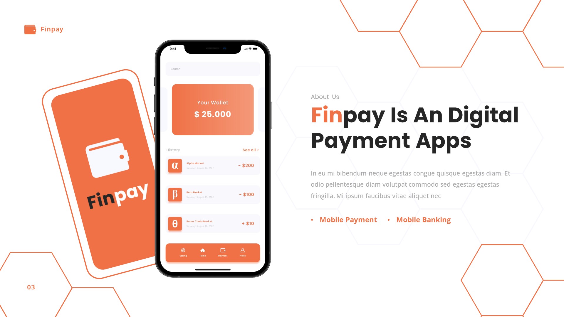 Finpay - Mobile App & SAAS PowerPoint Template, Presentation Templates