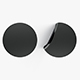 Two Black Round Stickers - smooth and curved sticky labels by rebrandy