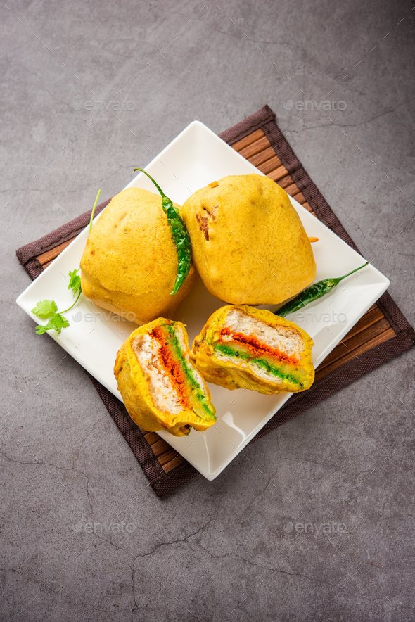 Ulta Vada Pav is made with a spicy potato stuffed bun, called pav ...