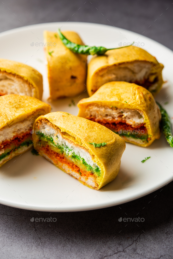 Ulta Vada Pav is made with a spicy potato stuffed bun, called pav ...