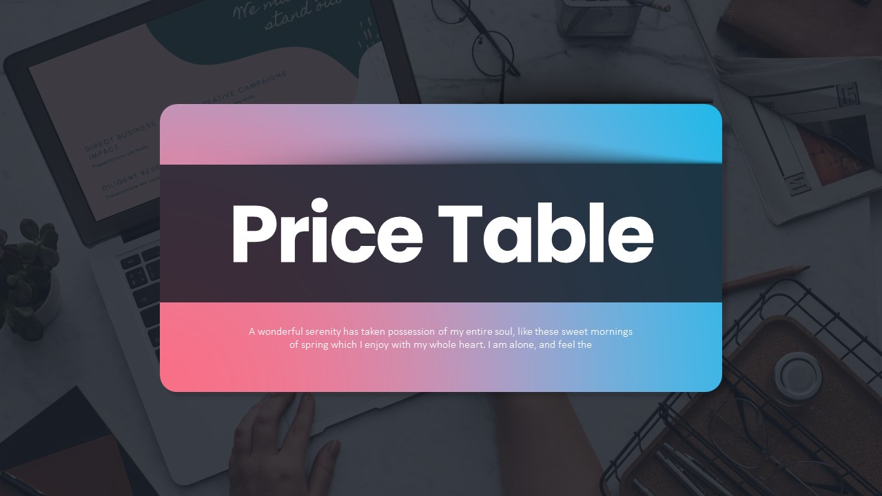 Price Table PowerPoint Templates, Presentation Templates | GraphicRiver