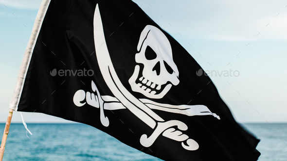 Waving pirate flag Stock Photo by PolonioVideo | PhotoDune
