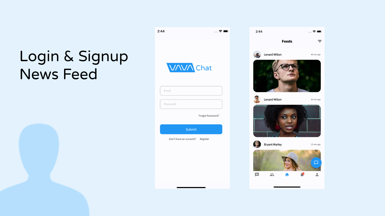 Vavachat - Social Media Flutter UI Template by TechnoDigitz | CodeCanyon