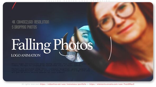 Falling Photos Logo Animation, After Effects Project Files | VideoHive