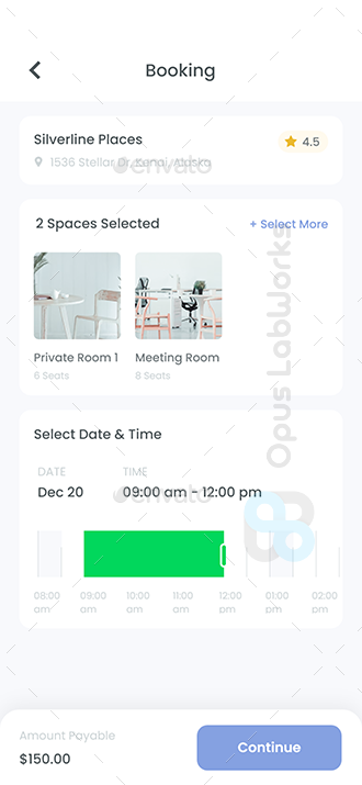 Coworking Space Booking App UI Kit |Event Booking App UI |Office on ...