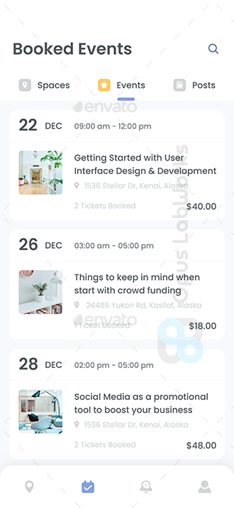 Coworking Space Booking App UI Kit |Event Booking App UI |Office on ...