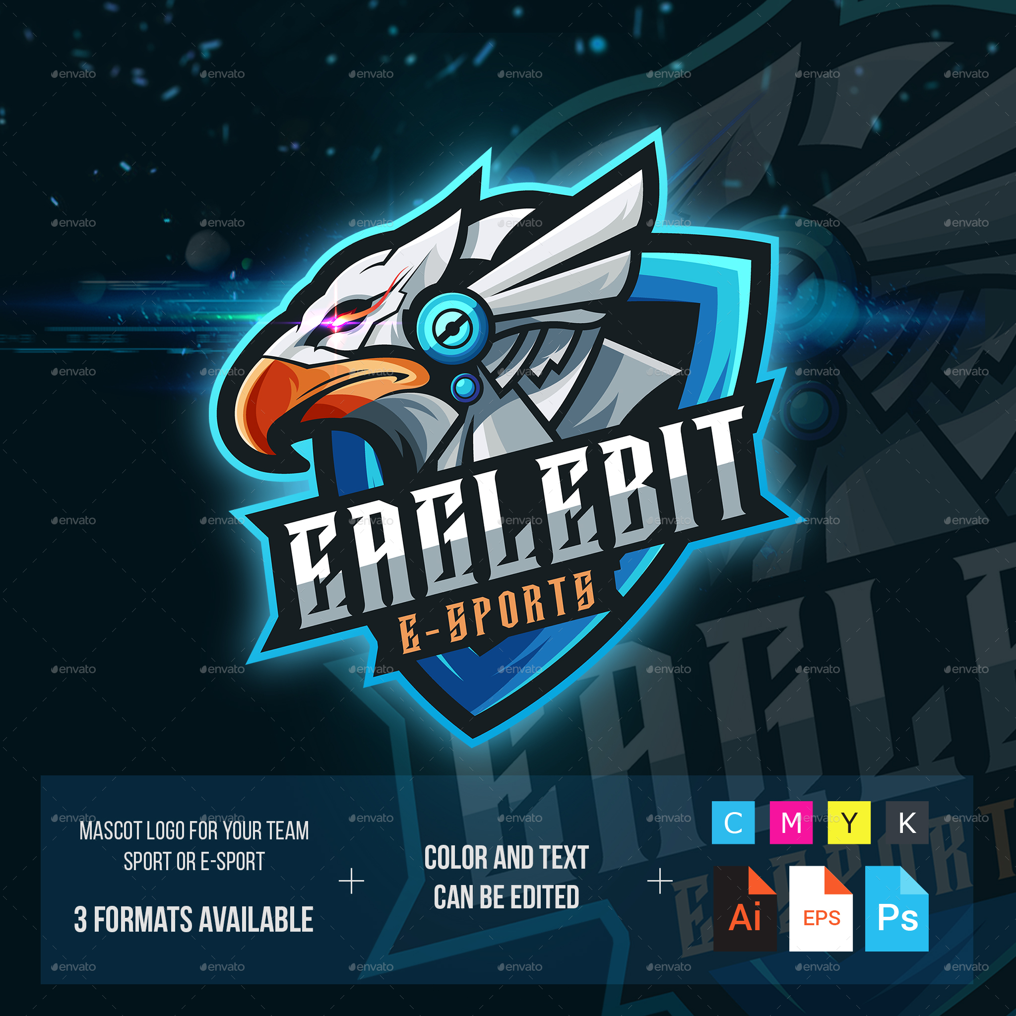 Eagle White Esport Logo, Logo Templates | GraphicRiver