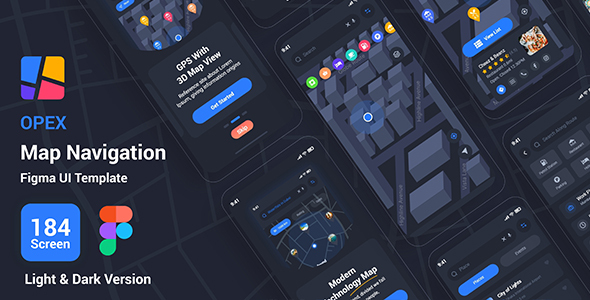 Opex – Map Navigation Figma UI Template by createuiux | ThemeForest