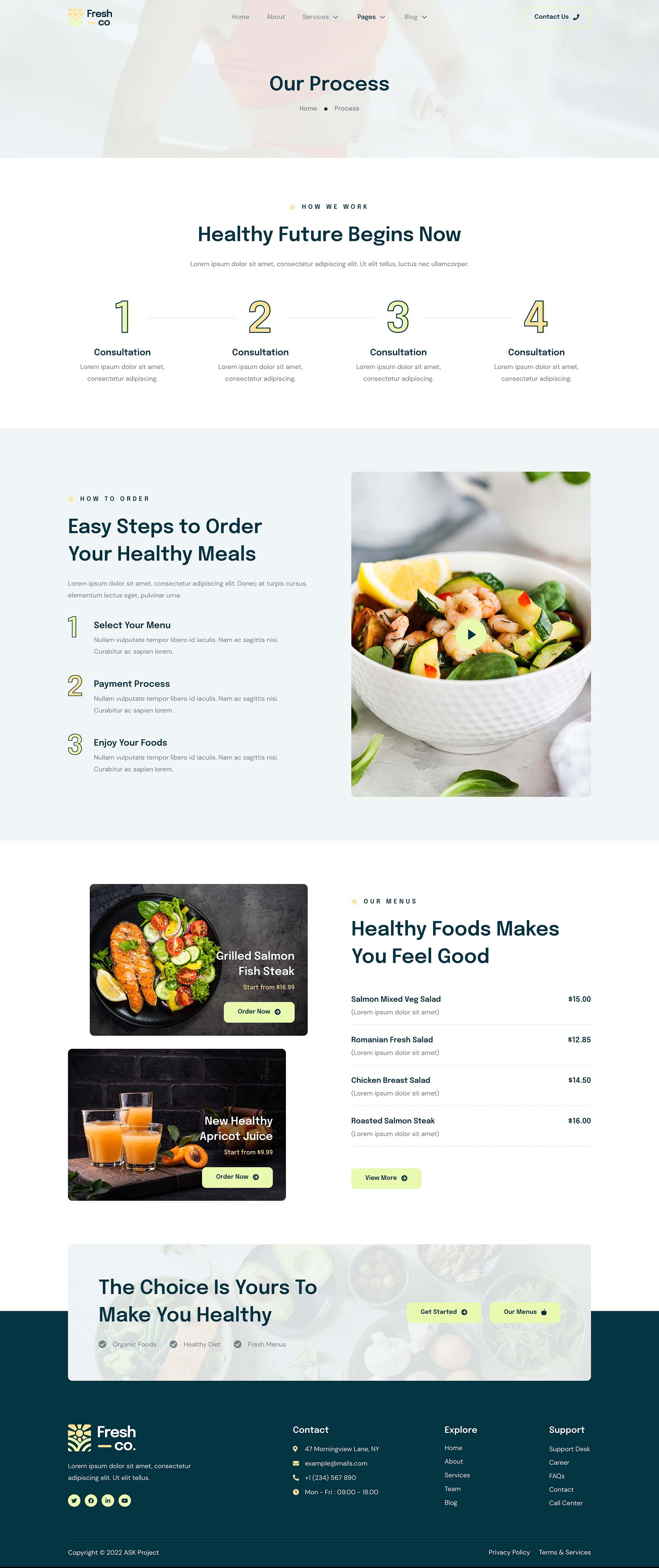 Freshco - Healthy Food & Nutrition Service Elementor Template Kit by ...