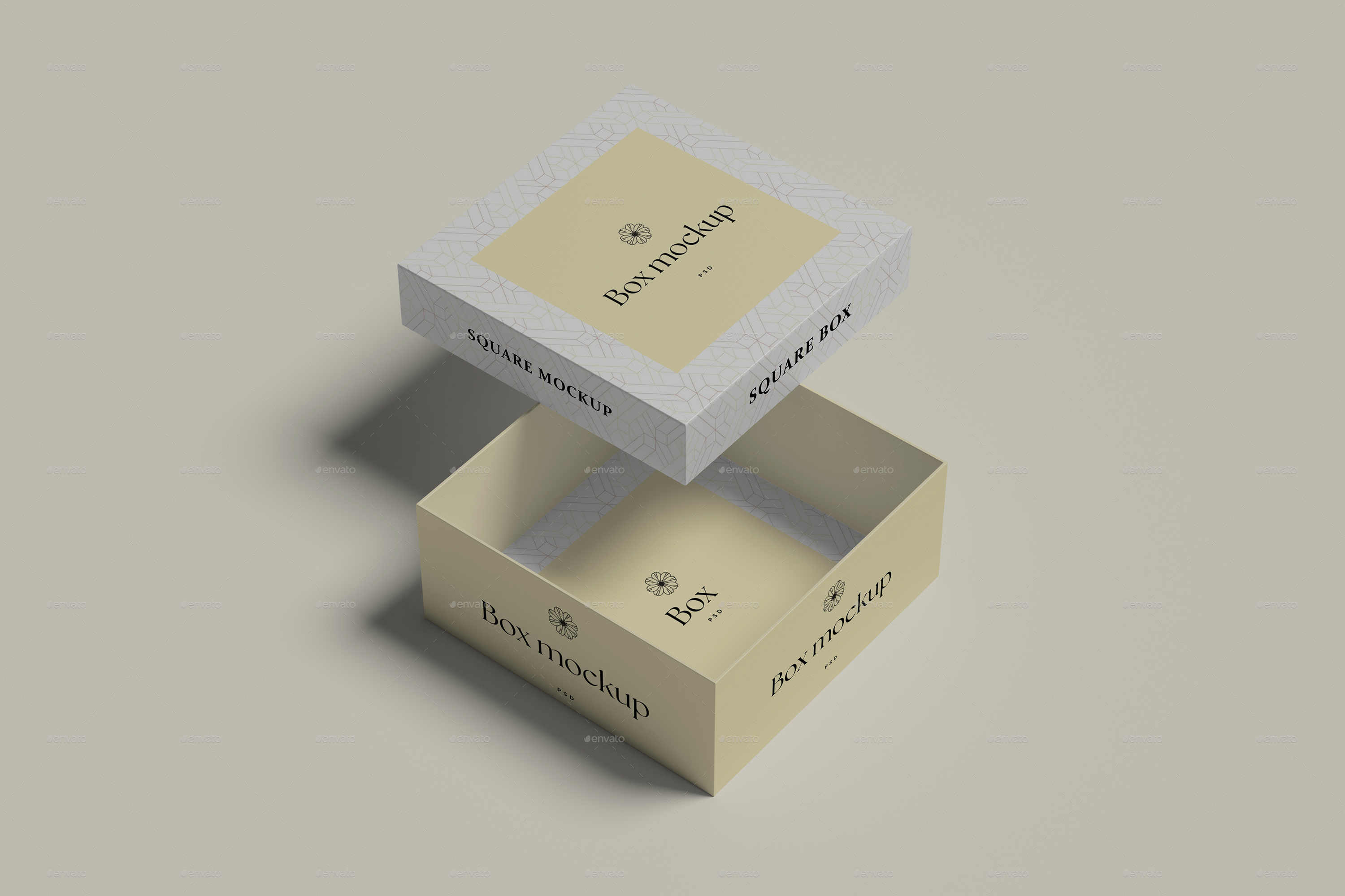 Square Box Mockup, Graphics | GraphicRiver