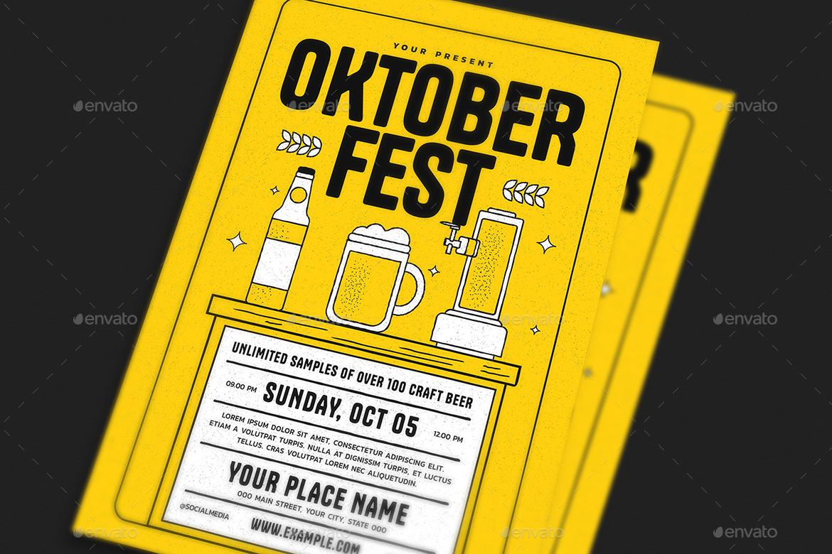 Edgy October Fest Event Flyer, Print Templates | GraphicRiver