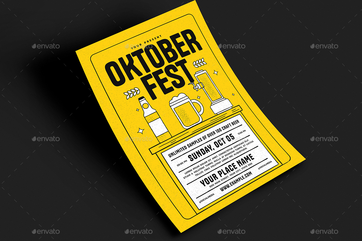 Edgy October Fest Event Flyer, Print Templates | GraphicRiver