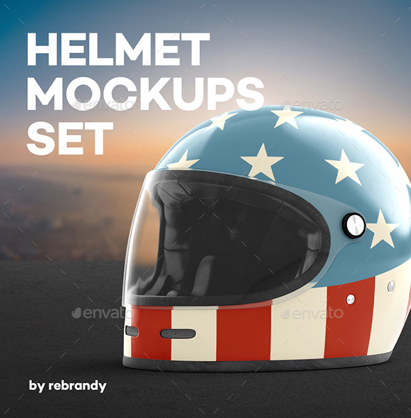 Helmet Mockups Set, Graphics | GraphicRiver