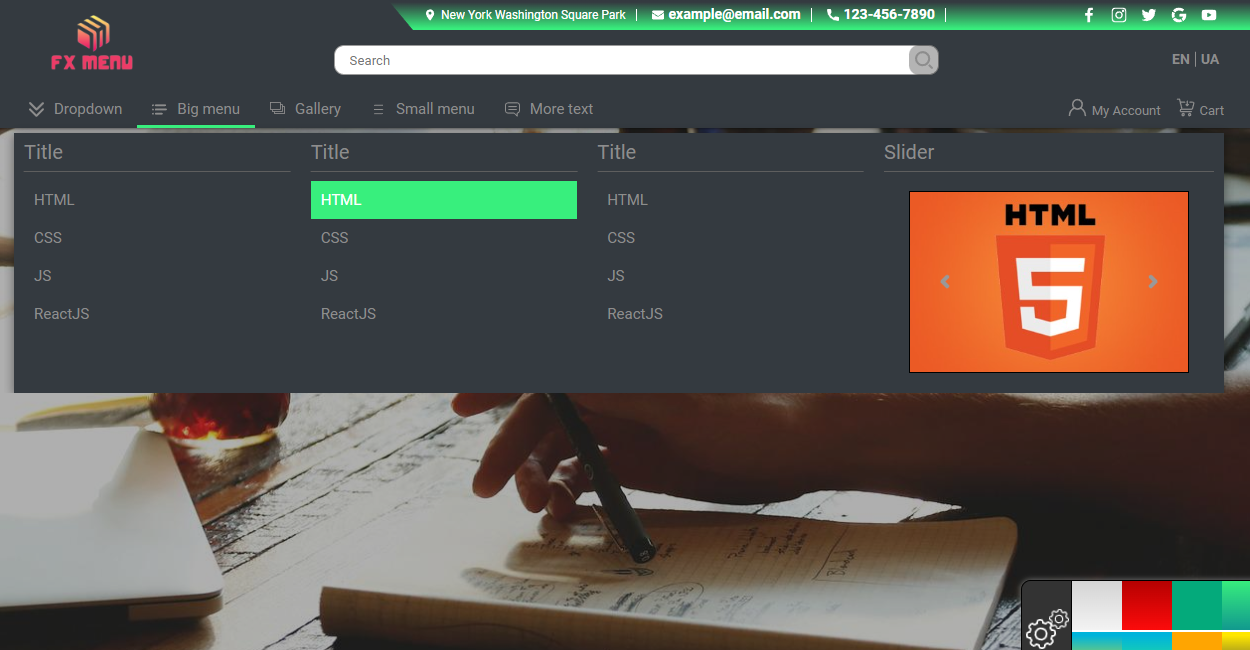 FX Menu - Responsive Menu by ID_Dev13 | CodeCanyon