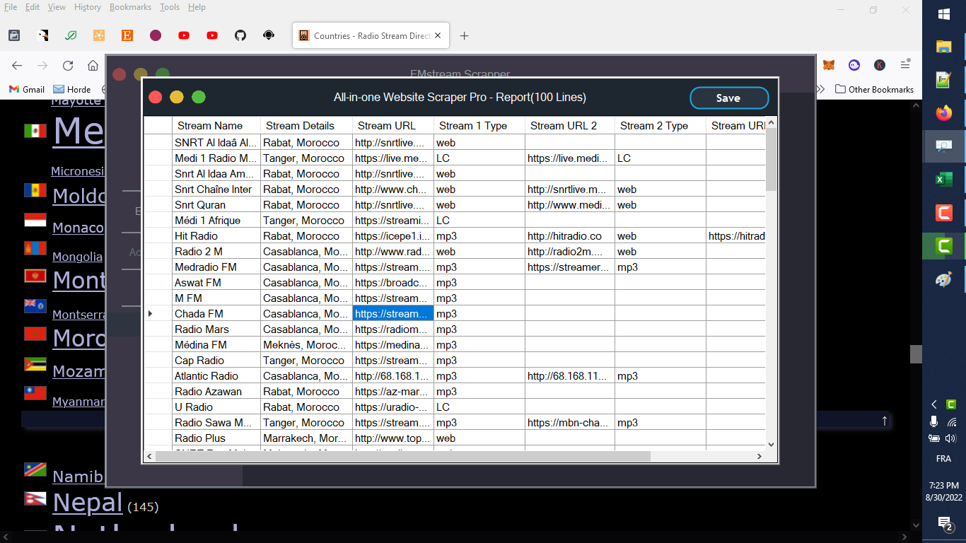 FMstream.org Scraper : Radio Stations Extraction by BelkaScrapper | CodeCanyon