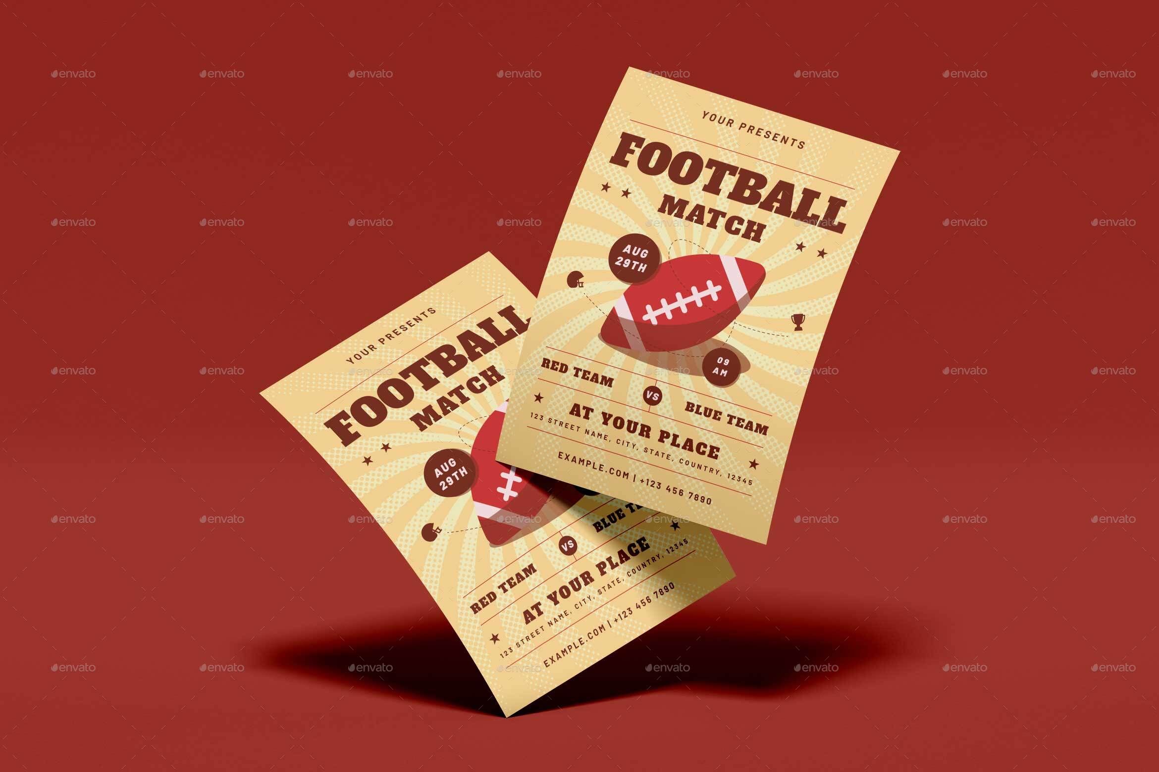 Football Match Flyer Set, Print Templates | GraphicRiver