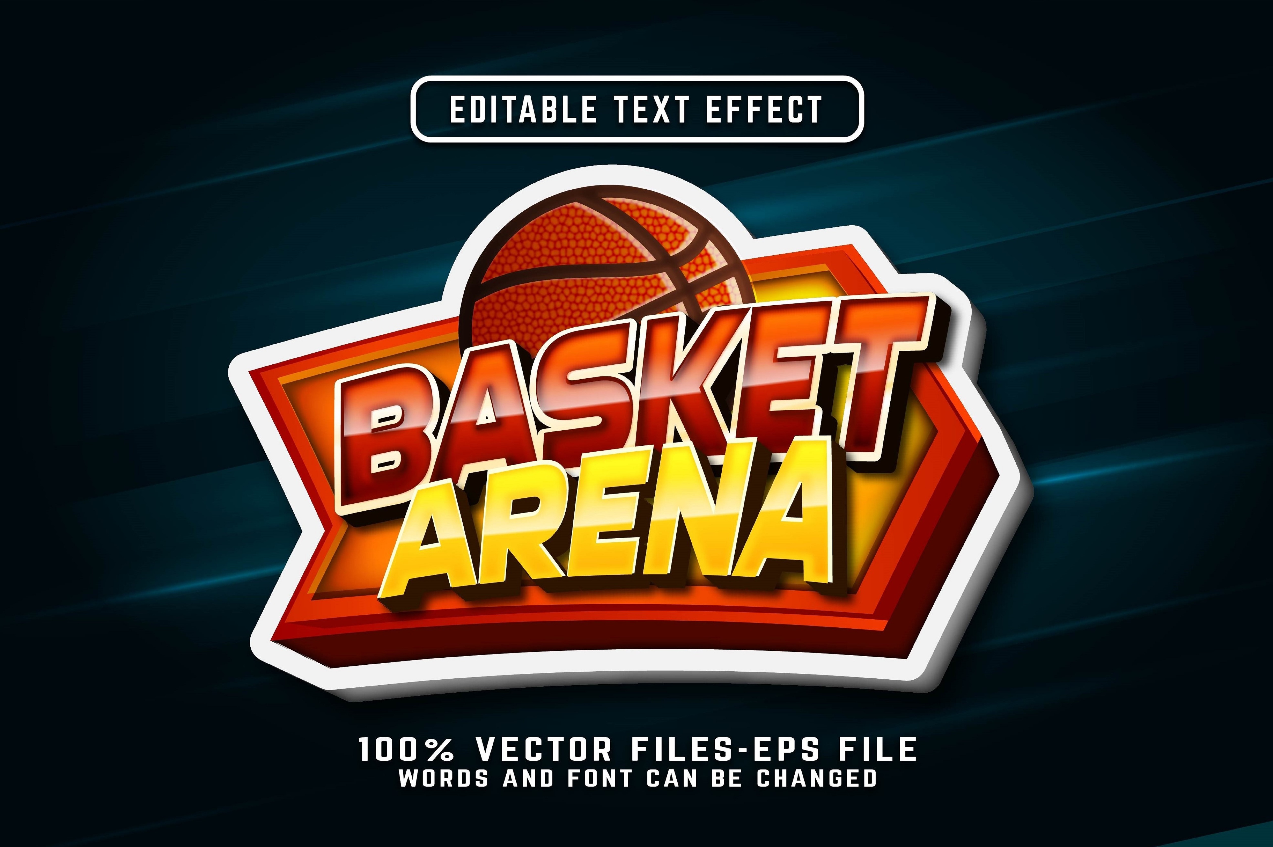 Basket Editable Text Effect For Logo Team, Add-ons | GraphicRiver