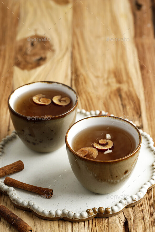 Sujeonggwa, Korean Traditional Cinnamon Punch. Stock Photo by ...