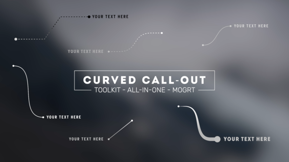 Curved Line Call Out Toolkit Overlay, Premiere Pro Templates | VideoHive