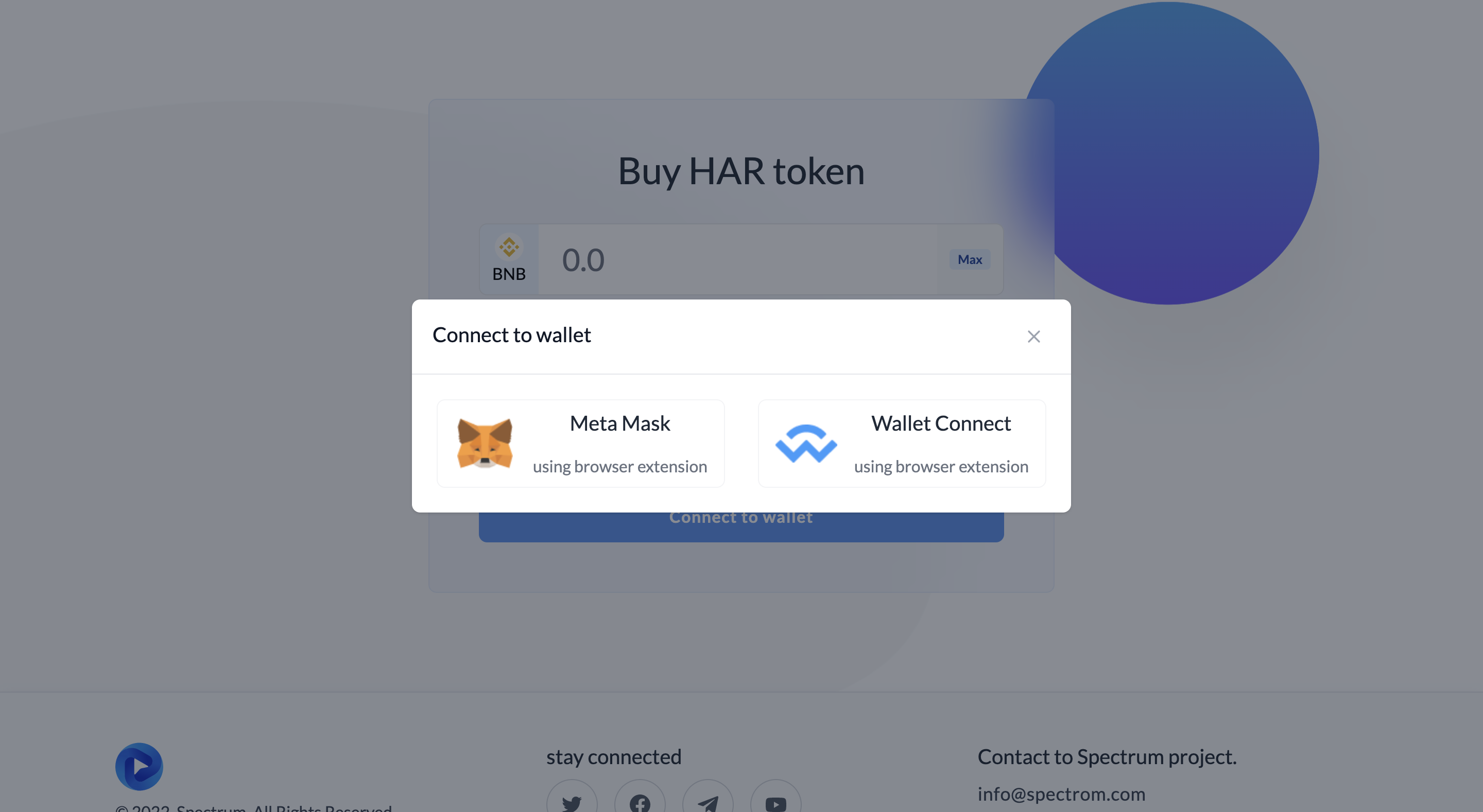 Spectrum Coin | ICO BEP-20 Selling Software by Web3Apps | CodeCanyon