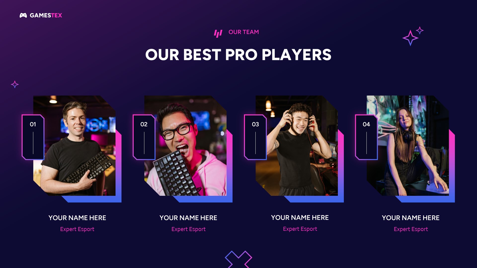 Gamestex - Esport & Gaming PowerPoint Template, Presentation Templates
