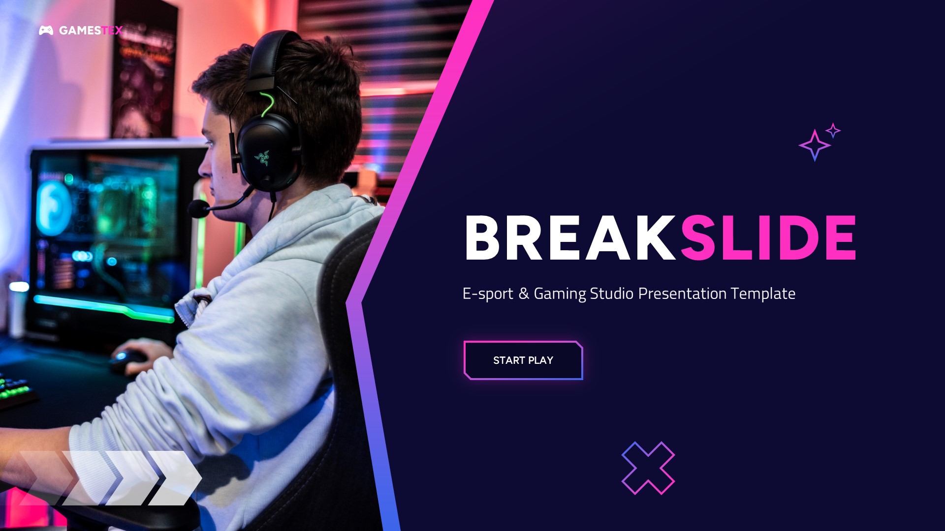 Gamestex - Esport & Gaming PowerPoint Template, Presentation Templates