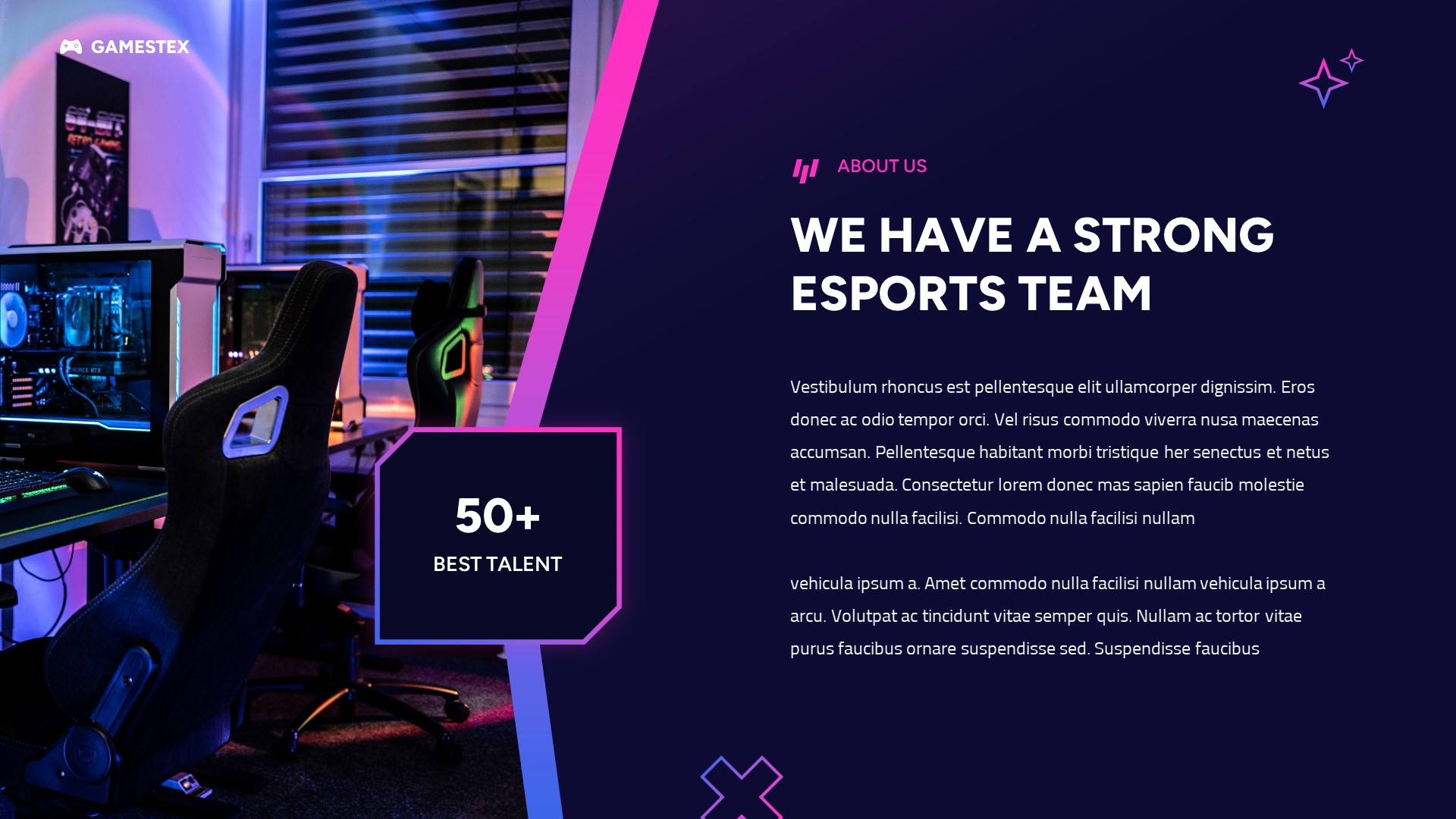 Gamestex - Esport & Gaming PowerPoint Template, Presentation Templates