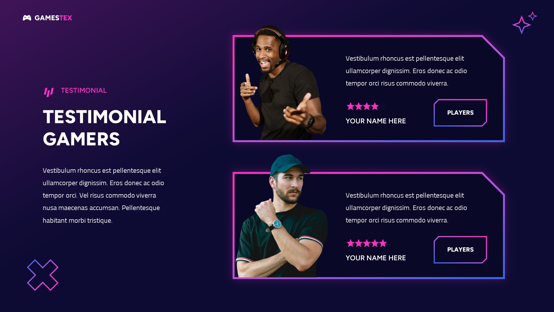 Gamestex - Esport & Gaming PowerPoint Template, Presentation Templates