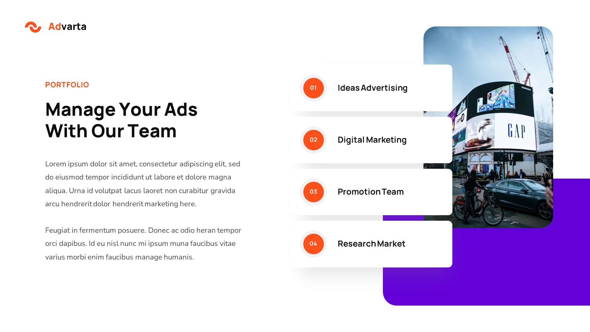 Advarta - Advertising Marketing PowerPoint Template, Presentation Templates