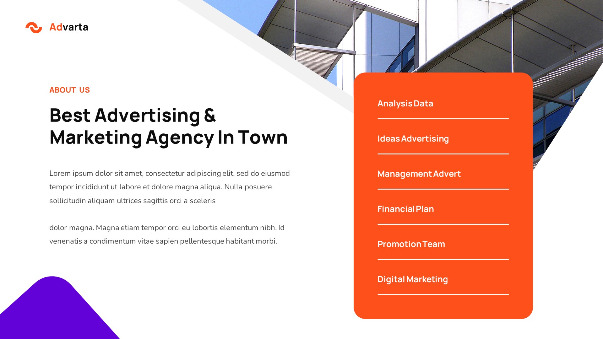 Advarta - Advertising Marketing PowerPoint Template, Presentation Templates