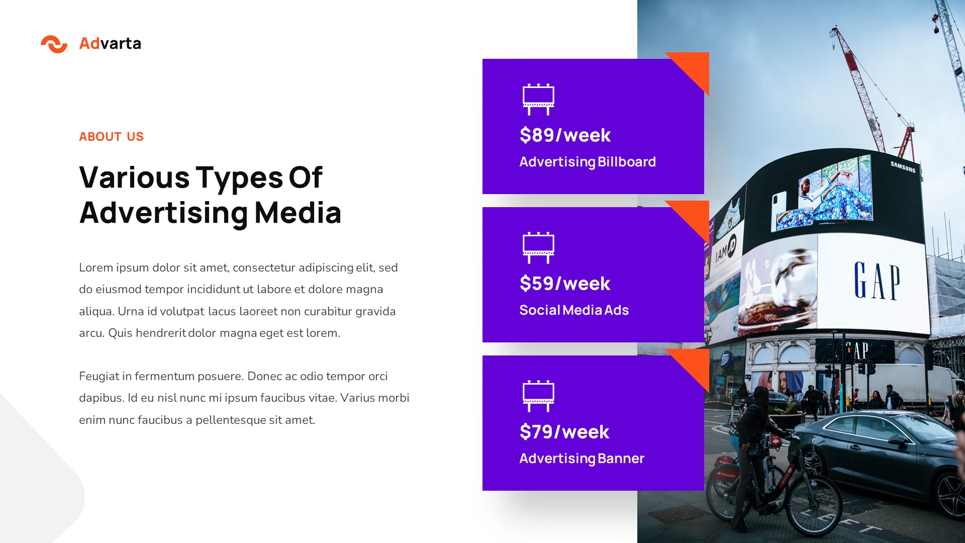 Advarta - Advertising Marketing PowerPoint Template, Presentation Templates