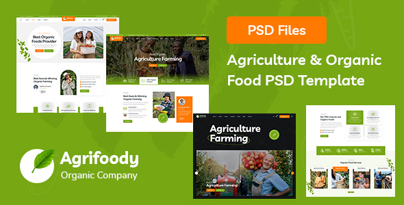 Agrifoody - Organic & Healthy Food PSD Template by Webtend | ThemeForest