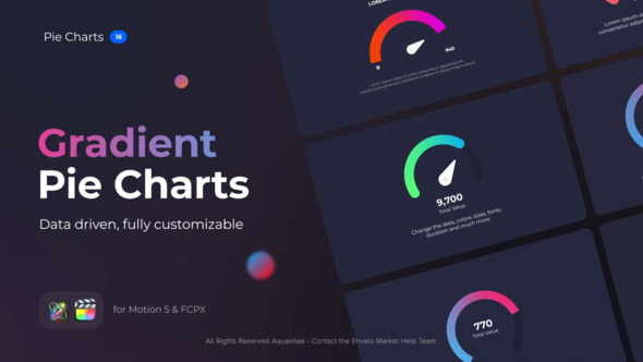 Gradient Pie Charts for Motion & FCPX, Apple Motion Templates | VideoHive