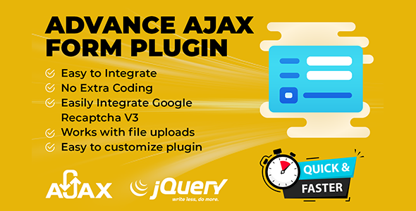 Form Ajax Plugin with Google Re-Captcha V3 by sshiyani | CodeCanyon