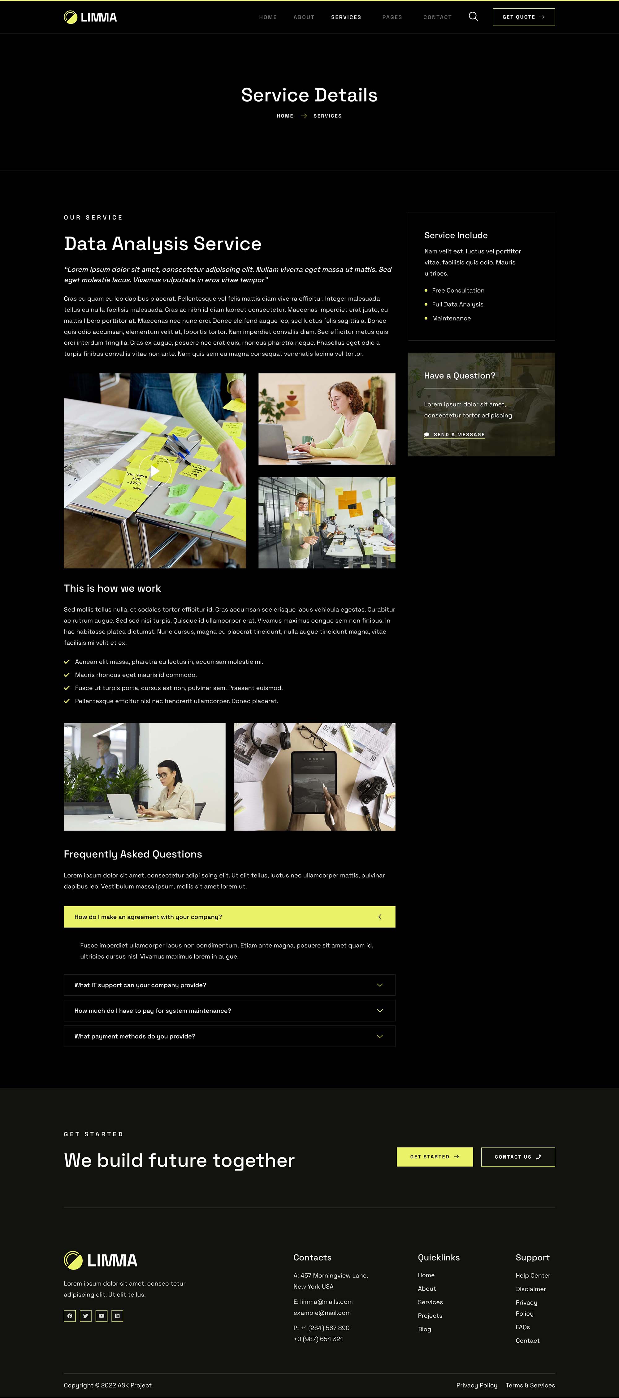 Limma - IT Solutions & Services Company Elementor Template Kit by ...