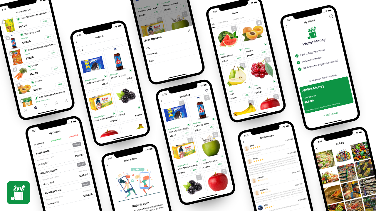 FreshCart : Single Grocery Store iOS User & Delivery Boy Apps for ...