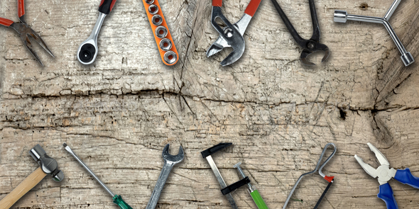 Work Tools Set Stock Photo by AlbertoCarrera | PhotoDune