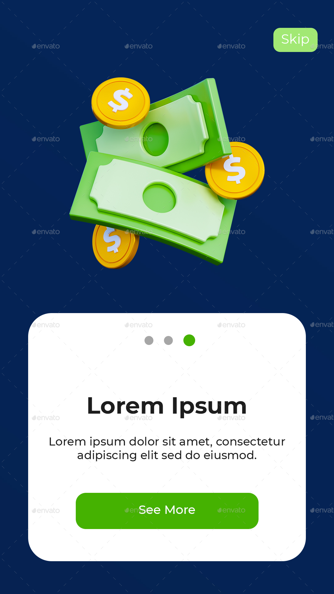 3d Cash Money Icon, Graphics | GraphicRiver