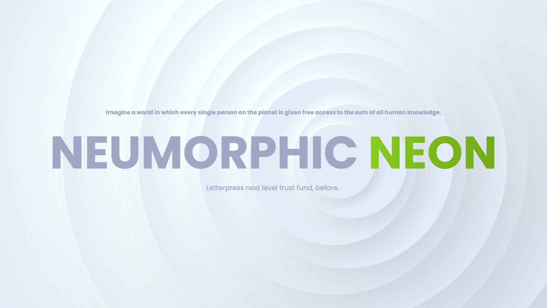 Neumorphic Neon - PowerPoint Infographics Slides, Presentation Templates