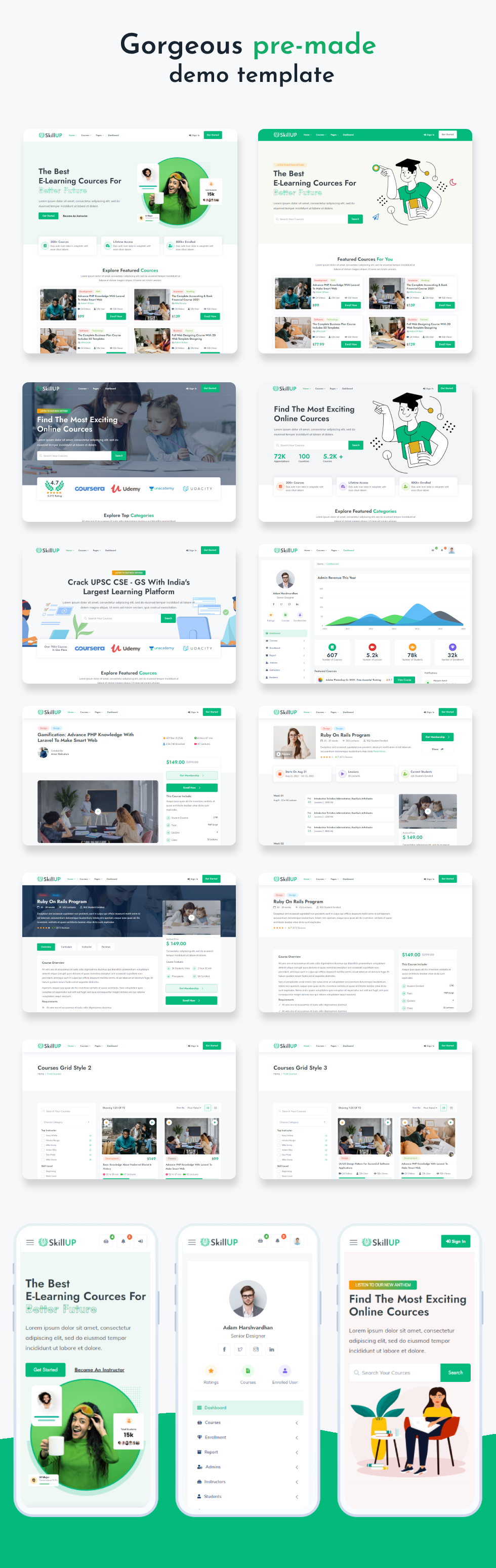 SkillUp | Online Education HTML Template by themezhub | ThemeForest