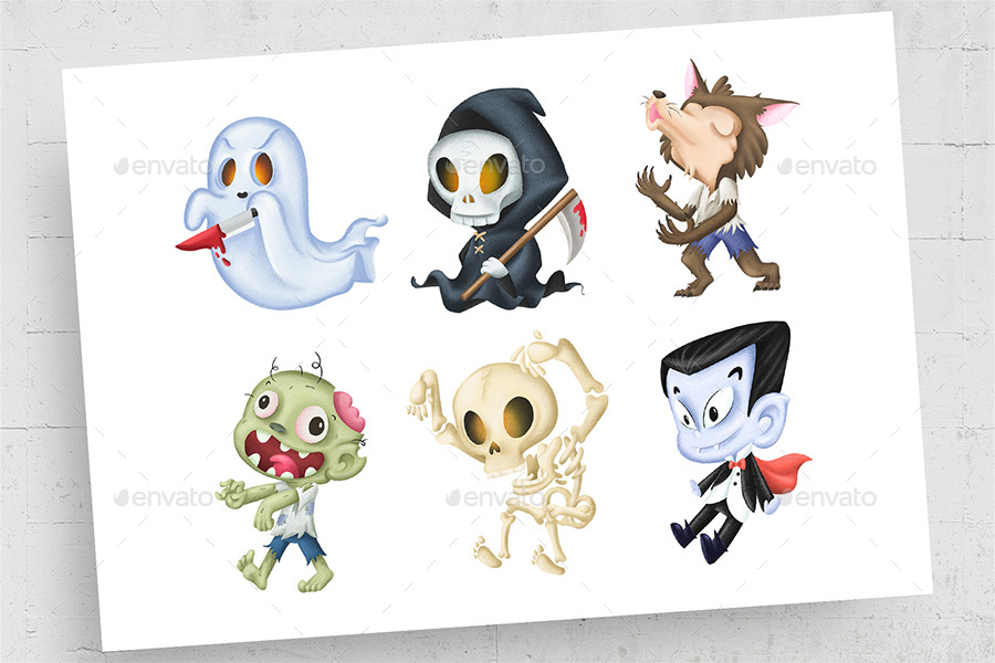 Halloween Characters PNG Clipart, Graphics | GraphicRiver
