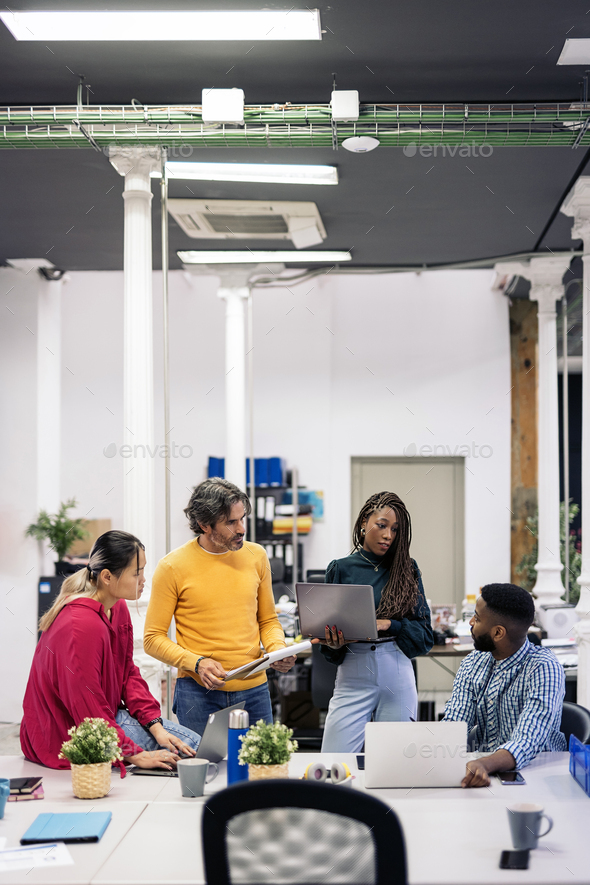 Multicultural Office Workers in the Office Stock Photo by nunezimage
