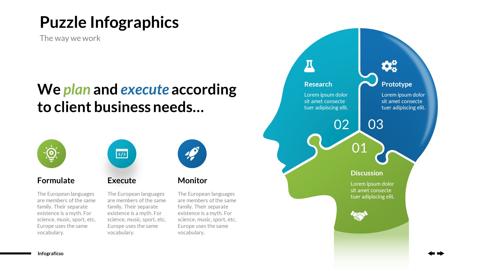 Business Puzzles Infographics PowerPoint Template by graficso ...