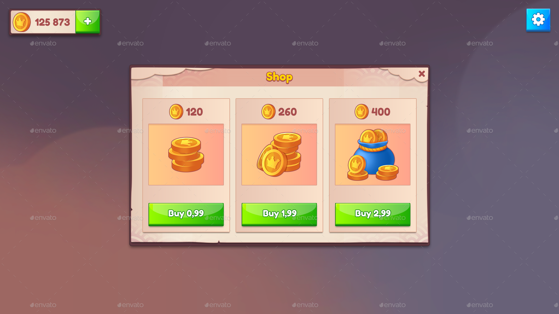 Paper GUI pack, Game Assets | GraphicRiver