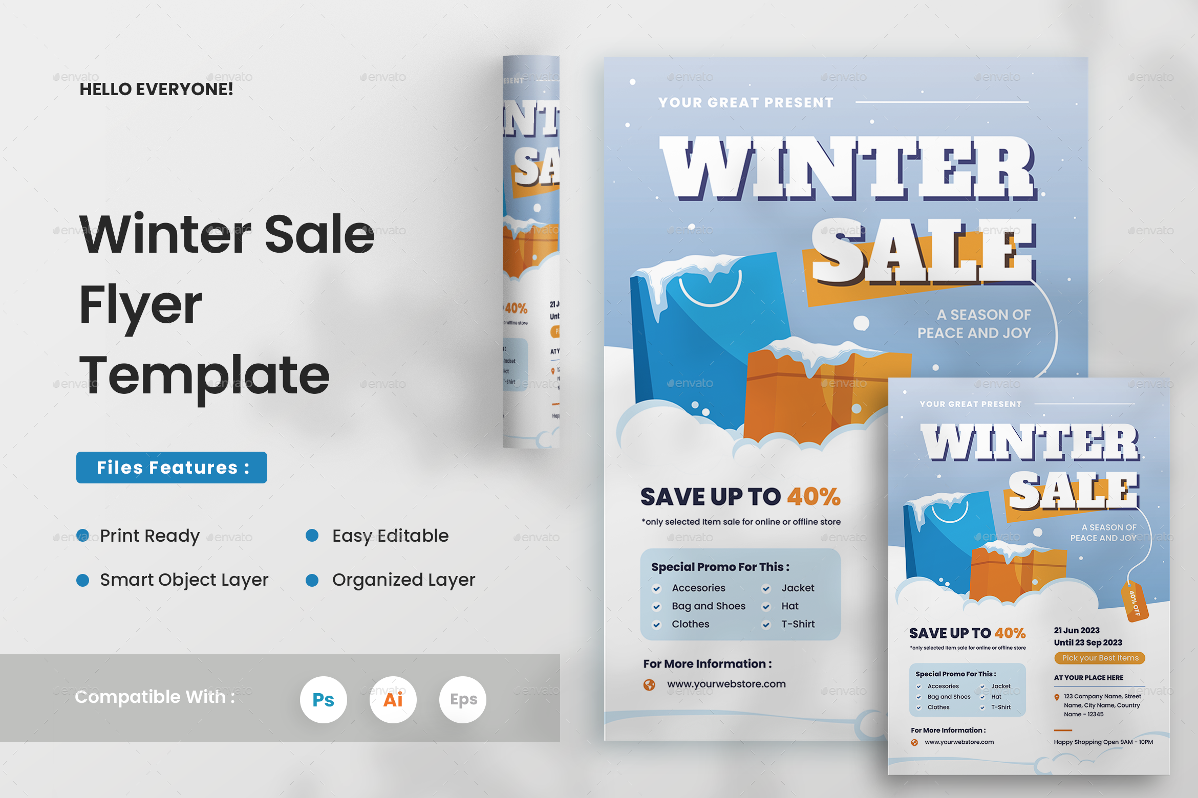 Flyer - Winter Sale Promotion, Print Templates | GraphicRiver