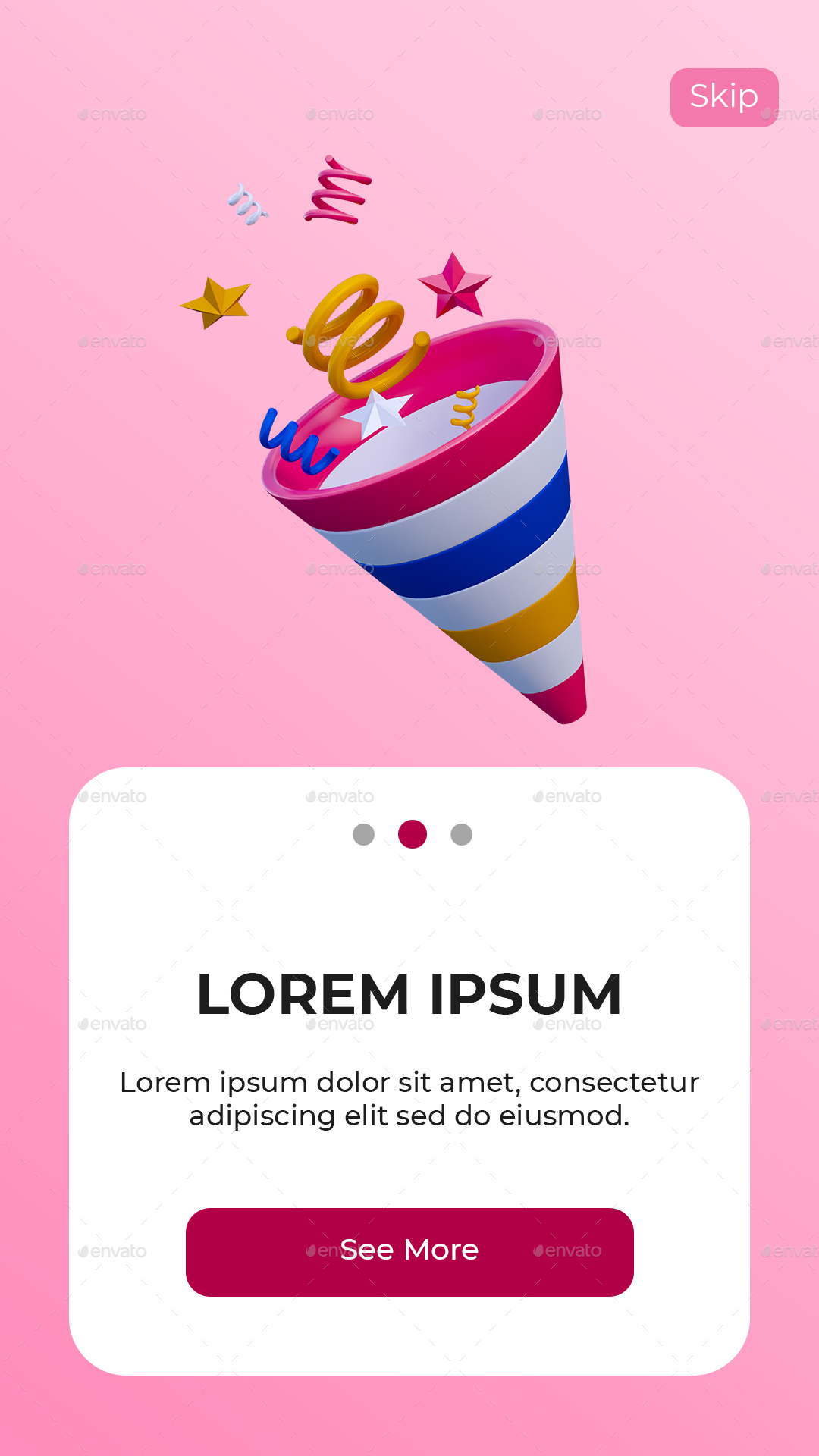 3d Birthday Party Icon, Graphics | GraphicRiver