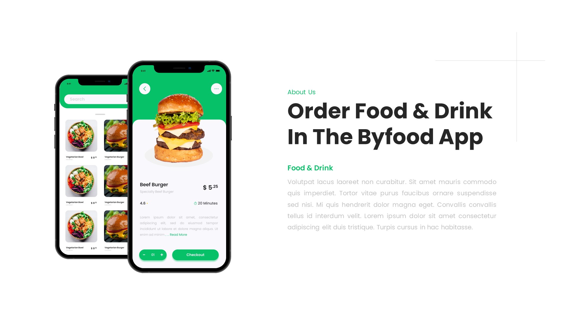 Byfood - Food Delivery Mobile App & SAAS PowerPoint Template ...