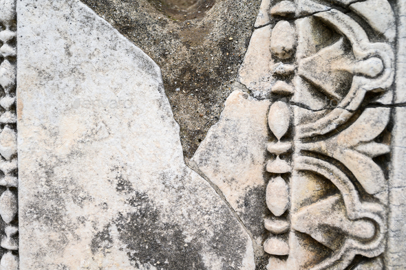 the texture of ancient granite, high-quality texture. Italy, Rome Stock ...